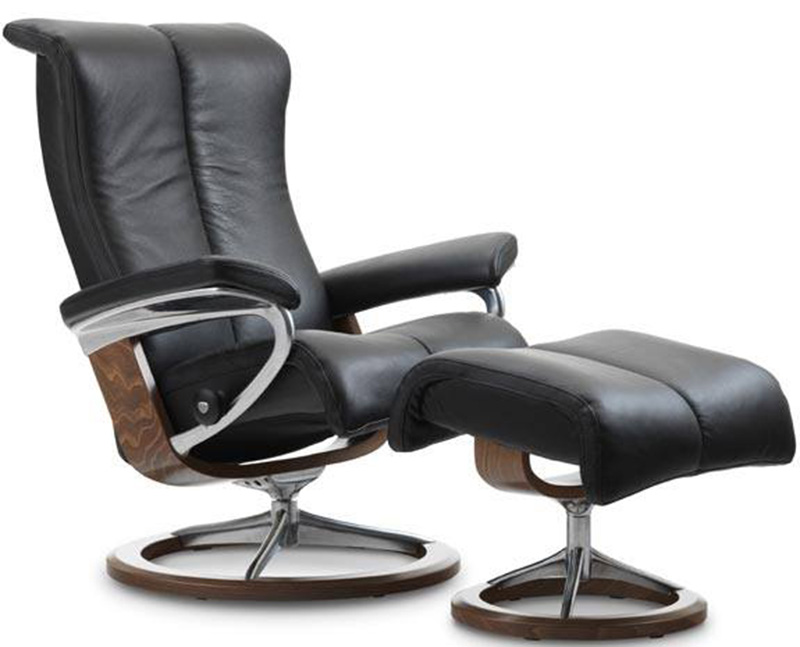 Stressless Piano Signature Metal Base Recliner Chair by Ekornes
