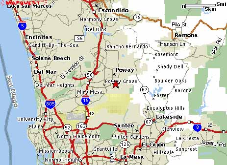 Poway California Map
